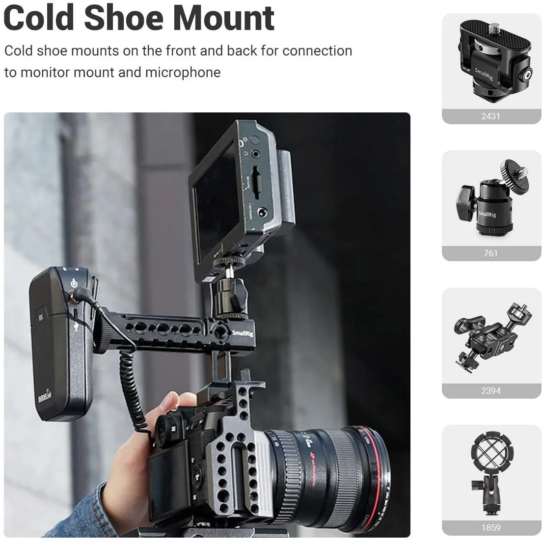 SmallRig Ergonomic Quick-Release NATO Handle Grip for DSLR Cameras ...