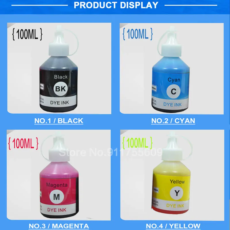 Cartridge Ink Kit 400ML for HP 123 123XL 121 121XL 122 122XL 21 22 56 ...