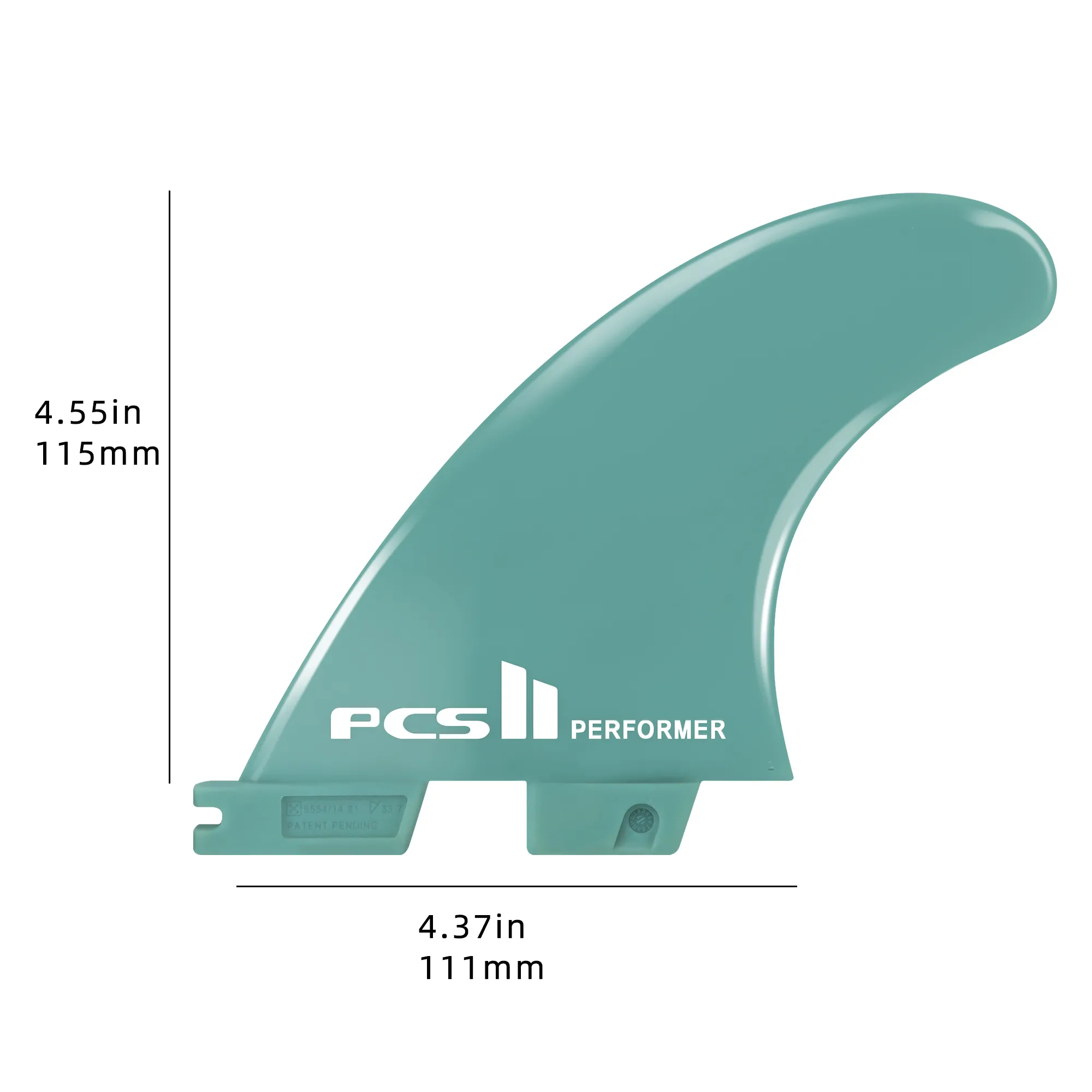 Dual Tab II Fin Thruster Set 3 Fins Medium Performer Fiberglass ...