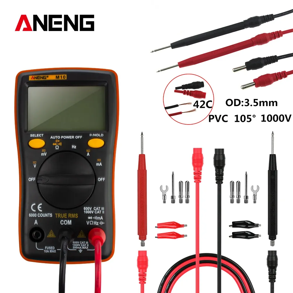 DHgate.com:M10 Pro Digital Multimeter w/ Transistor Tester, 6000 Counts ...