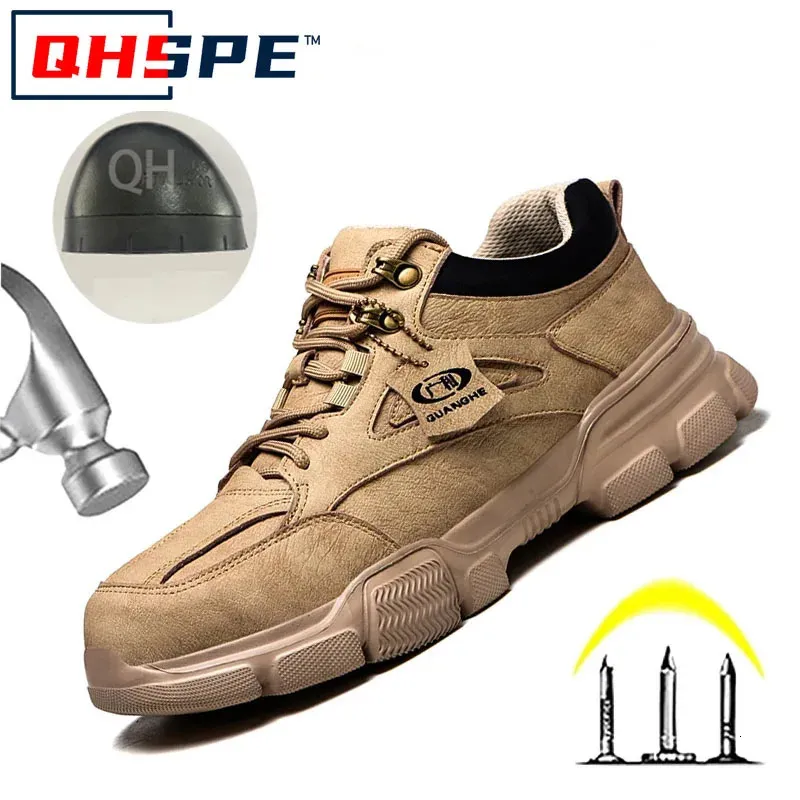 Mens Safety Shoes Steel Toe Buckle Work Sneakers Durable Outdoor Winter ...