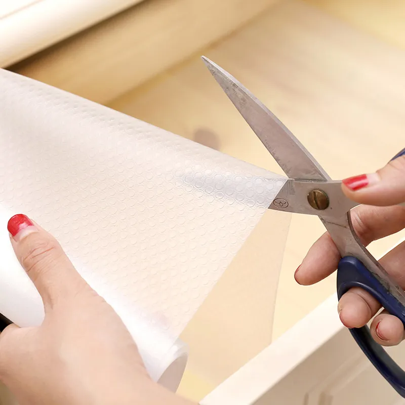 Clear Kitchen Shelf Liner - Transparent Drawer Liner for Shelves ...