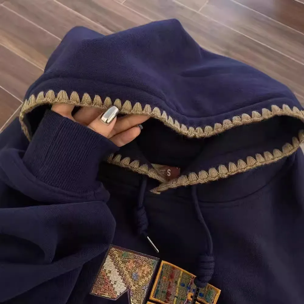 China-Chic Embroidered Hooded Sweater Coat: Autumn Oversize Style! Shop ...