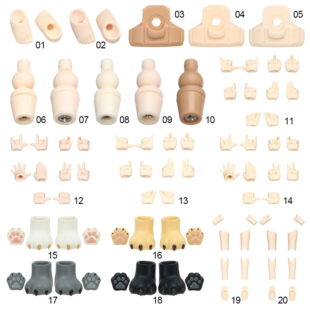 11CM Doll Body Parts YMY Resin Hand with Moveable Joint for Obitsu11 ...