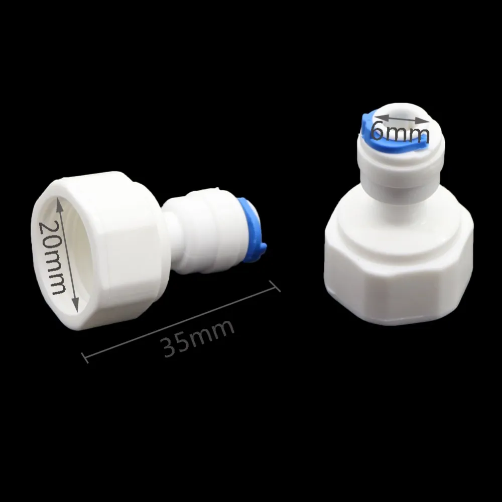 1/2 Inch Female Thread to 6mm Slip Lock Quick Connector with 1/4 Inch ...