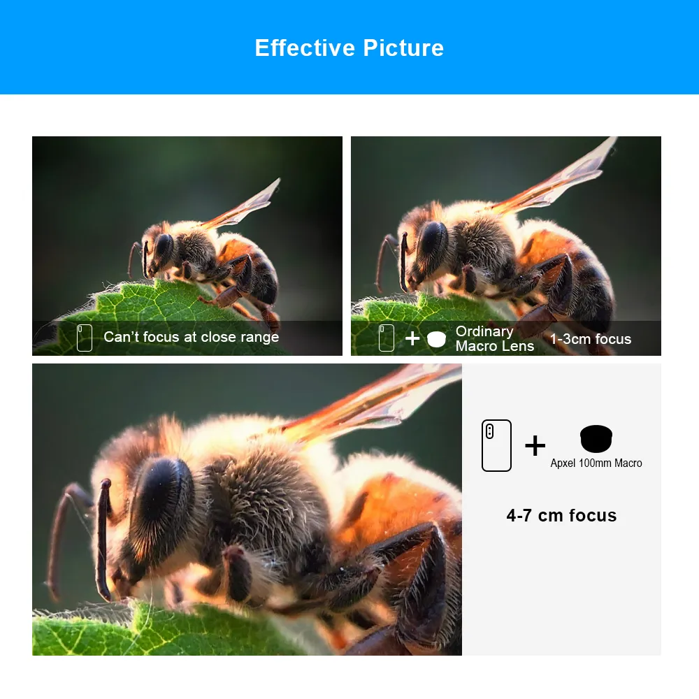 APEXEL Super Macro Camera Lens for Phones | Enhanced 4K HD Photography ...