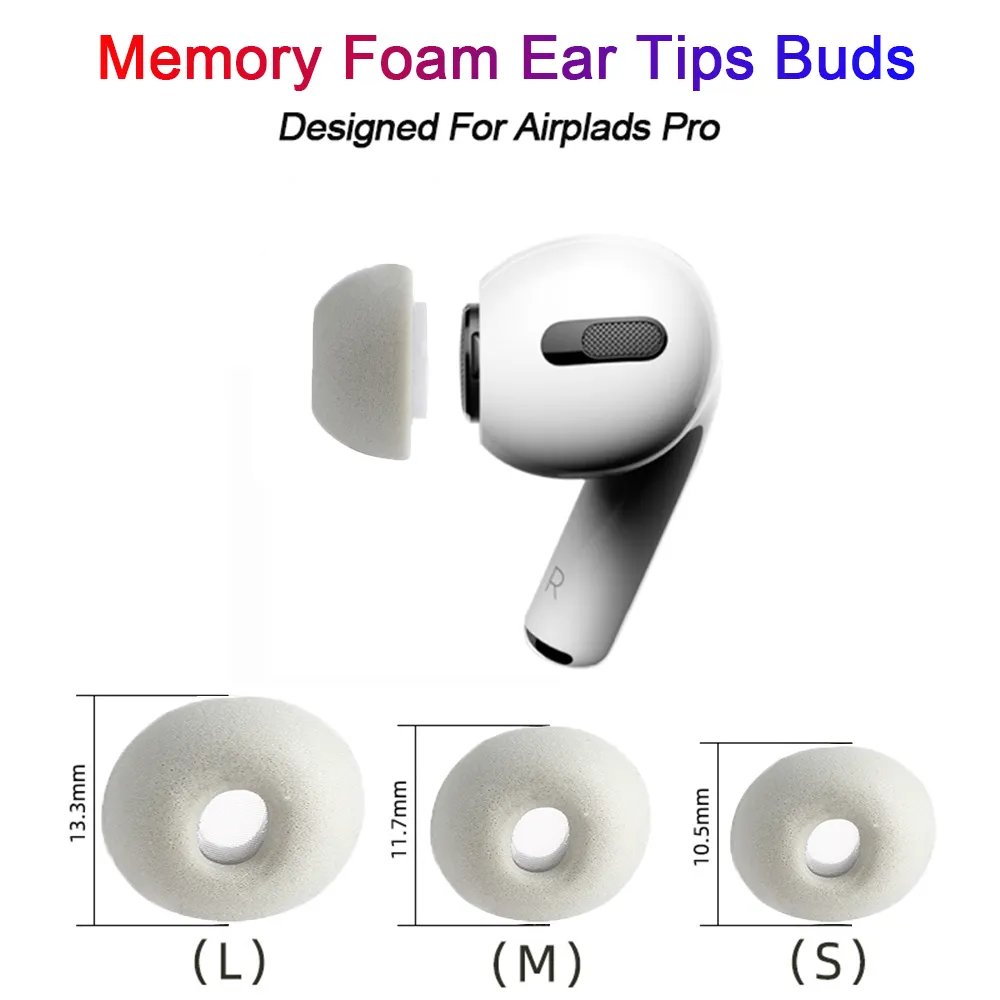 Memory Foam ear tips for earbuds for AirPods Pro - Noise Isolate ... Memory Foam ear tips for earbuds for AirPods Pro - Noise Isolate ...