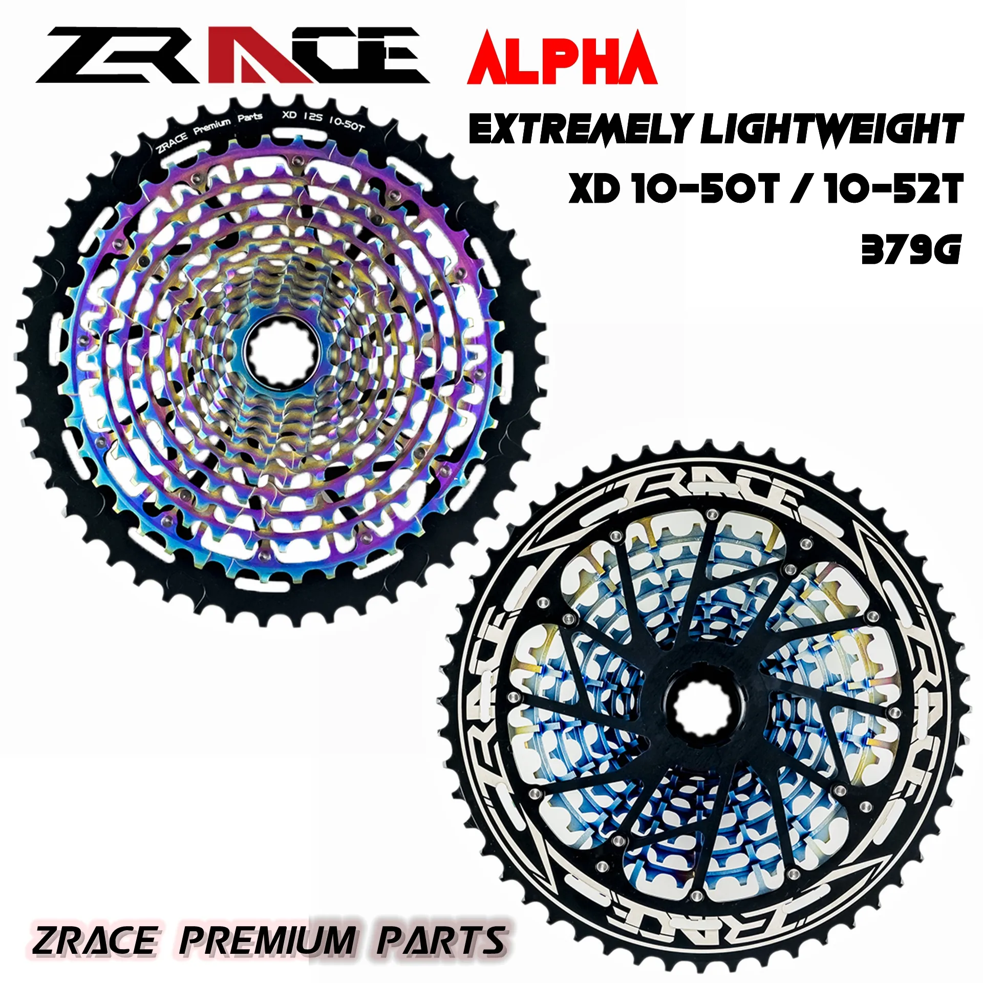 DHgate.com:ZRACE ALPHA EX 12s XD Cassette 12 Speed MTB Bike Freewheel 10-50T 10-52T - Rainbow ...