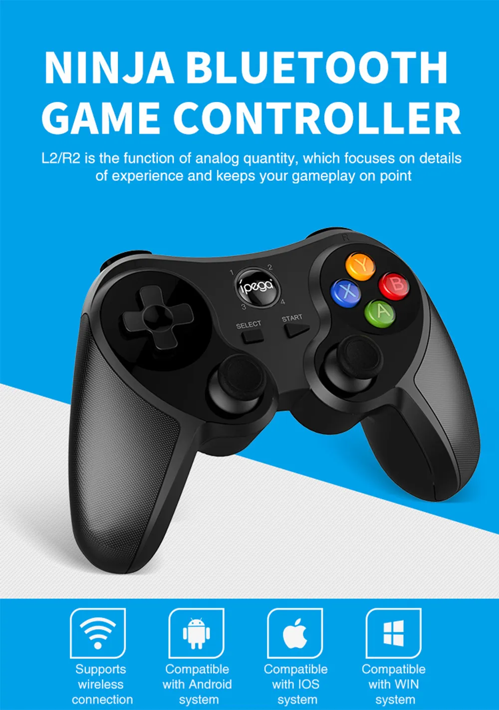 Ipega PG-9157 Mobile Phone Gamepad Bluetooth Game Controller with ...