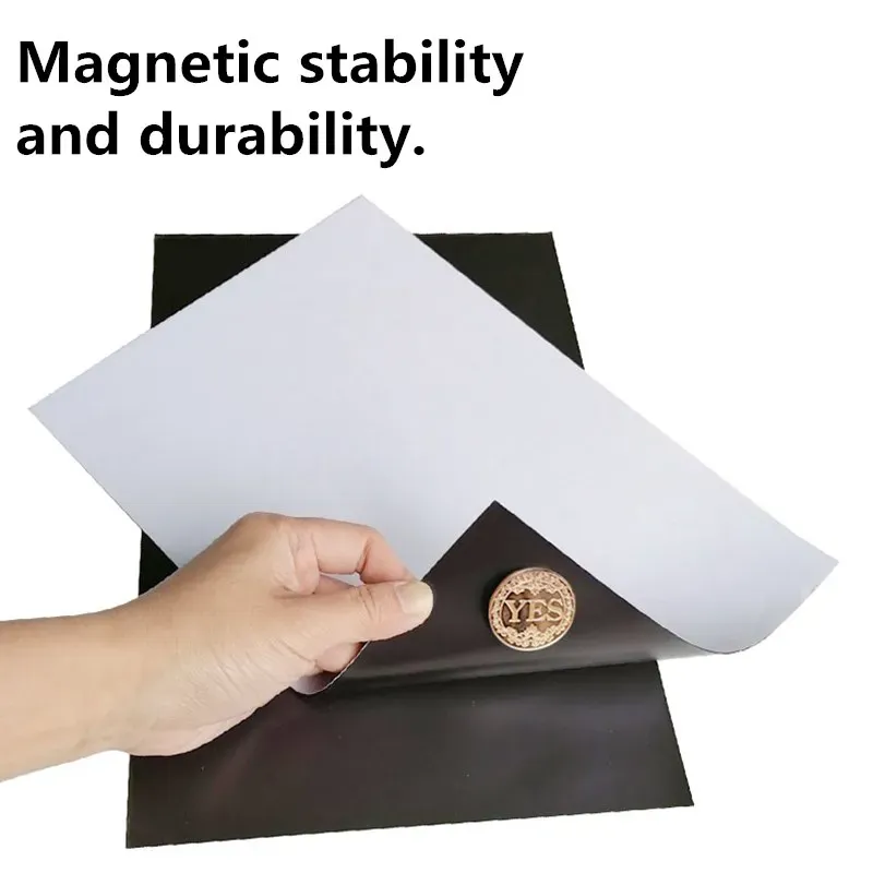 A4 Black Refrigerator Magnets: Flexible Magnetic Sheet for Crafts ...