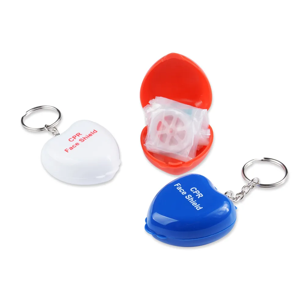CPR Mask CPR Face Shield For CPR Resuscitator With One Way Keychain Key ...