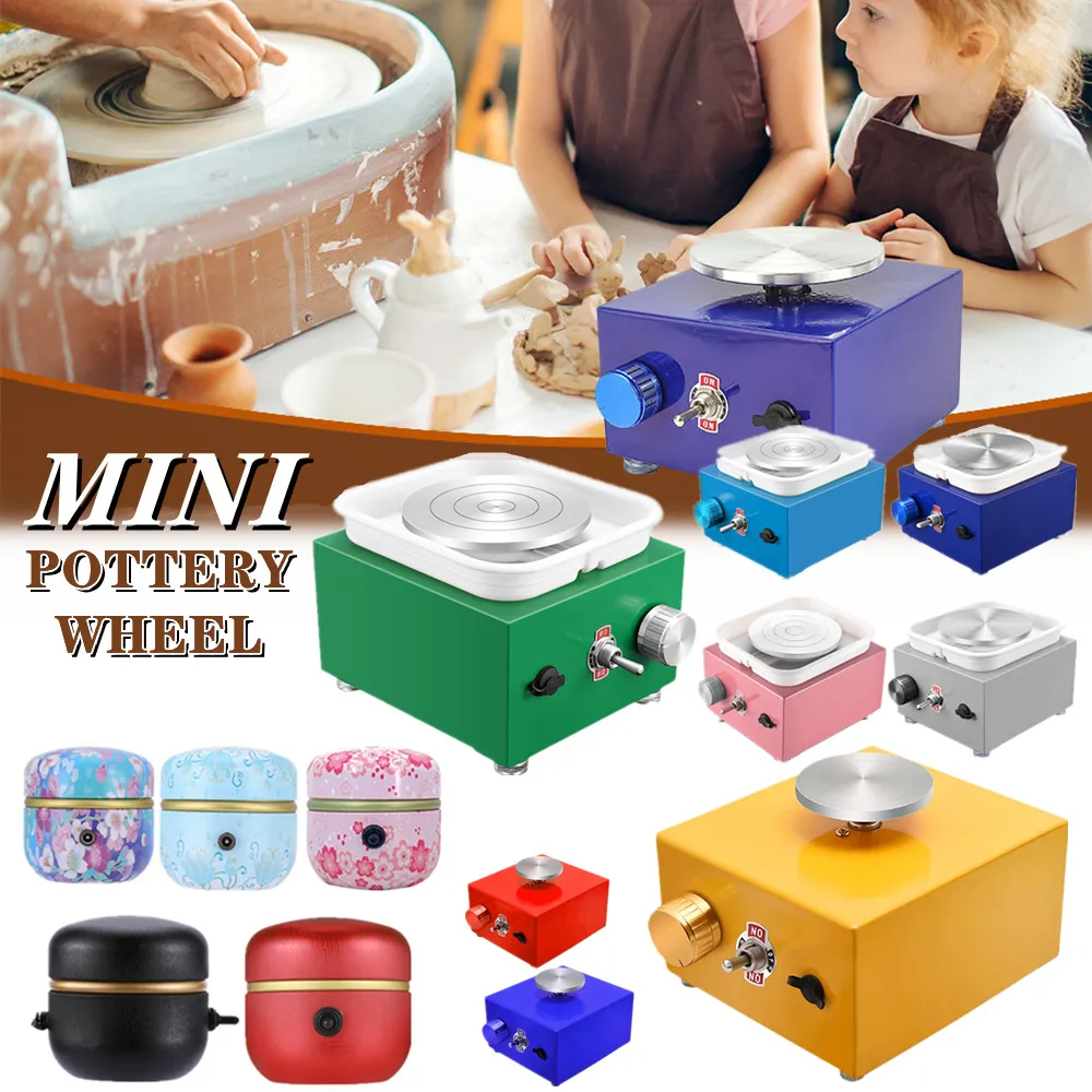 Electric Pottery Wheel Machine With Turntable And Sculpting Kit Mini ...