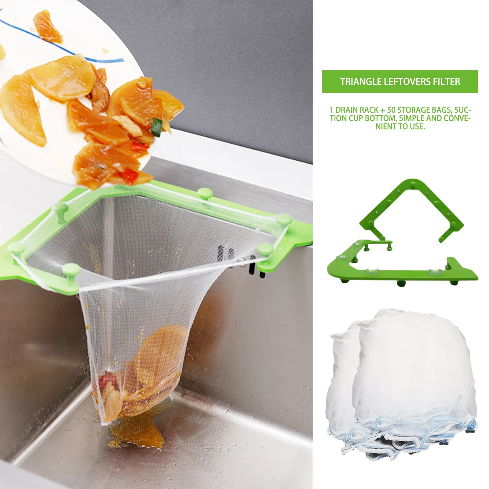 Kitchen Garbage Bags, Kitchen Sink Drainer Basket: Triangle Sink ...