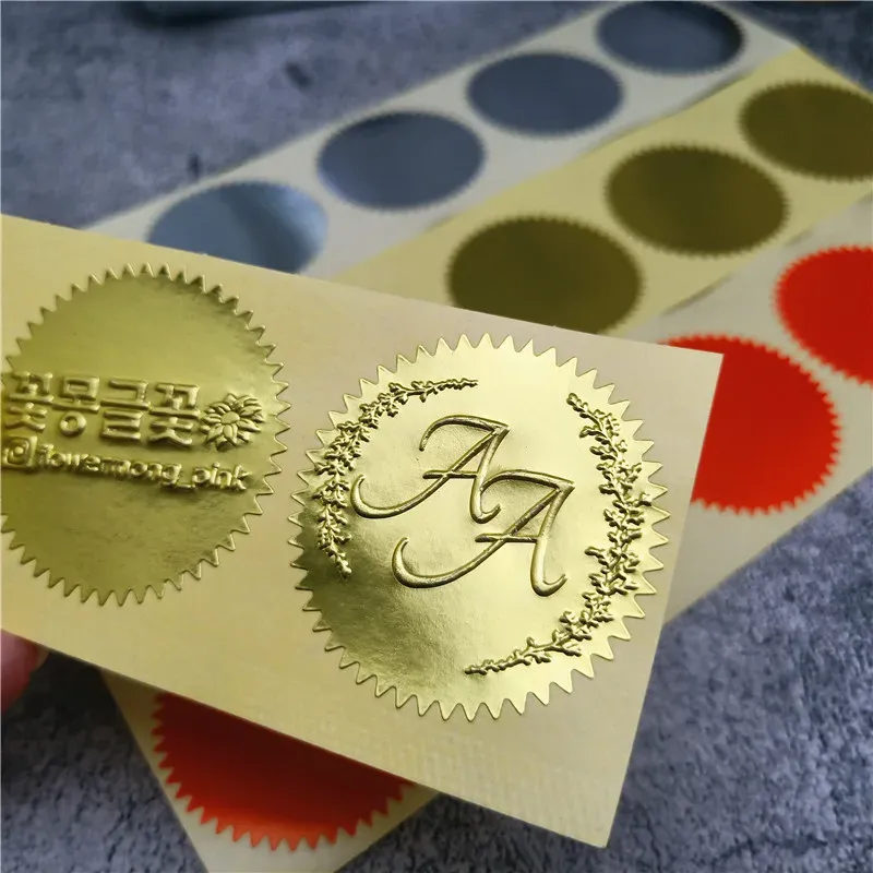 20 Sheets Sticker for Embosser, Personalized Embossing Seal for Name ...