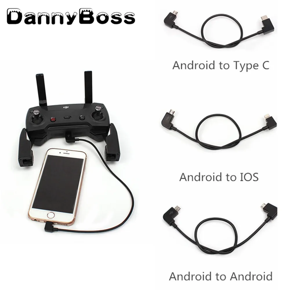 DHgate DJI Spark Mavic Series Mini SE Data Cable Micro USB to Lightning Type C Micro Line for iPhone iPad Superior Charging Data Transfer Cameras Photo