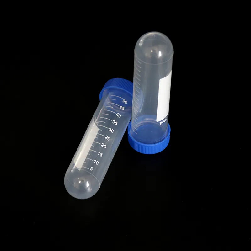 Plastic Test Tubes With Caps, 50ml Transparent Plastic Tube Containers ...