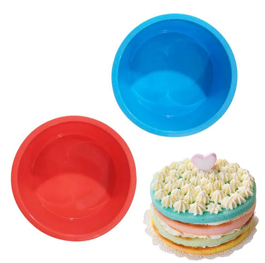 Silicone Round Cake Mold: 4-inch Reusable Bakeware for Cakes, Mousses ...