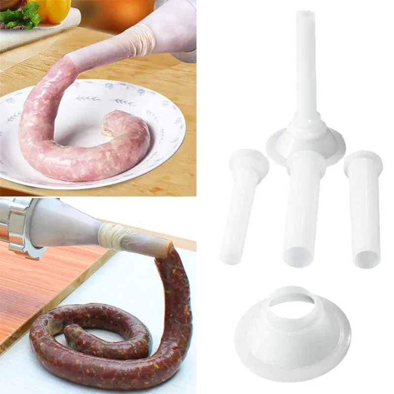 Sausage Stuffer Nozzle Kit - 3-Piece Meat Grinder Attachment Set for ...