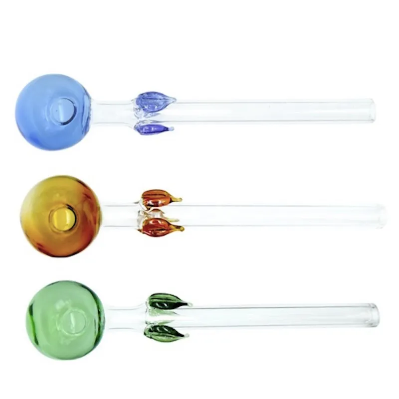 Colorful 4 Inch Flower Style Glass Smoking Straw Pipe With Lollipop ...