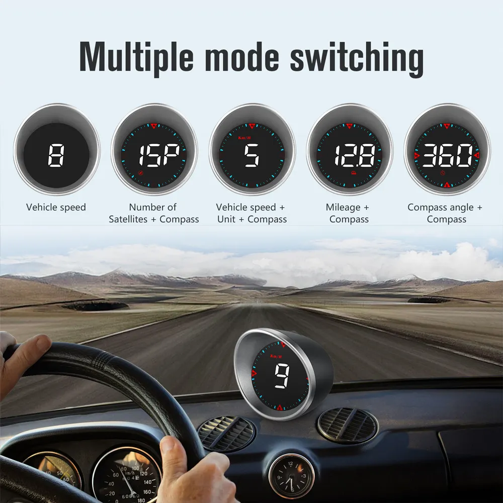 G5 HUD Digital Vehicle Compass with GPS Speedometer and Speed Warning ...