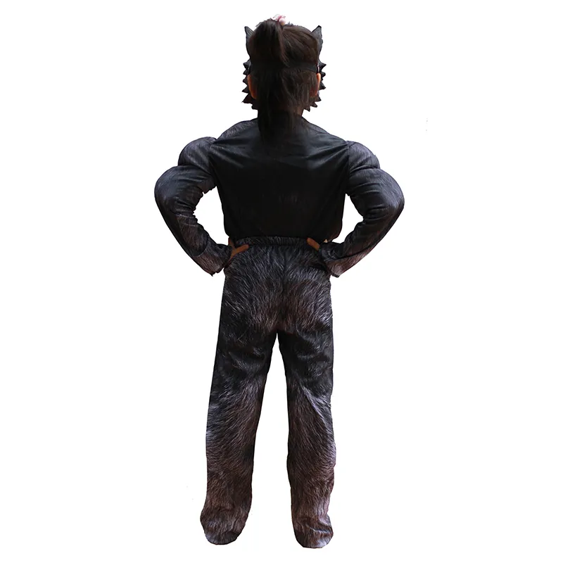 Kids Werewolf Costume Halloween - Muscle Padded Wolf Suit, School Play ...