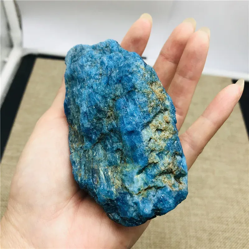 DHgate.com:Raw Natural Blue Apatite Gemstone Mineral Specimen for ...