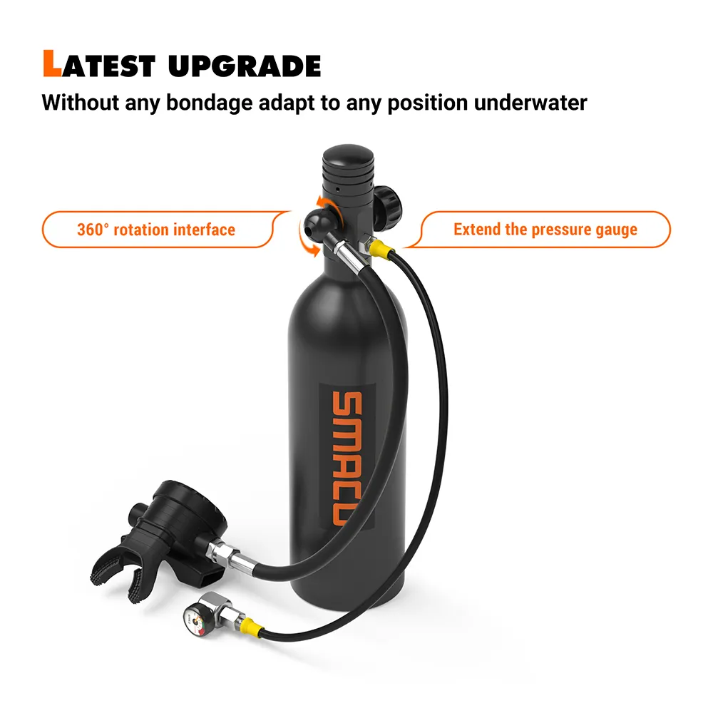 Mini Scuba Diving Tank S400 1L Portable Oxygen Cylinder Underwater ...