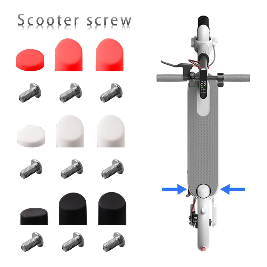 Scooter Rear Fender with Screws & Rubber Caps - Mud Guard Plug Cover ...
