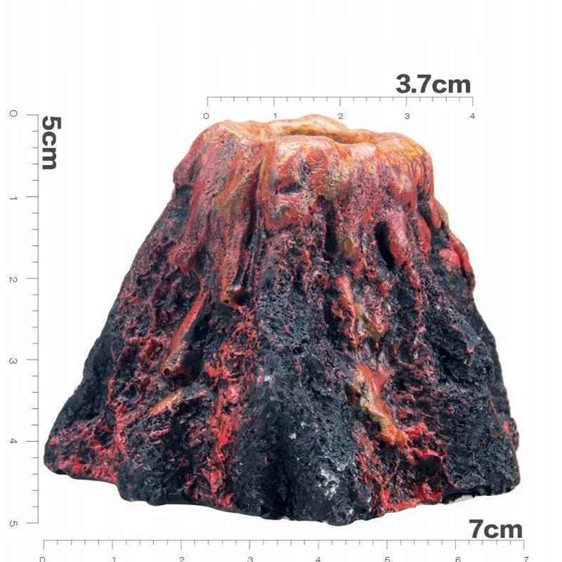 Volcano Aquarium Ornament - Air Stone Bubbler, Fish Tank Decoration ...