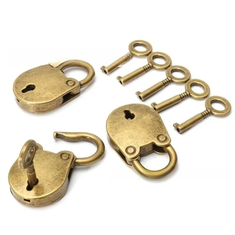 And Key 1pcs Exquisite Ancient Chinese Locks Antique Brass Lock Padlock ...