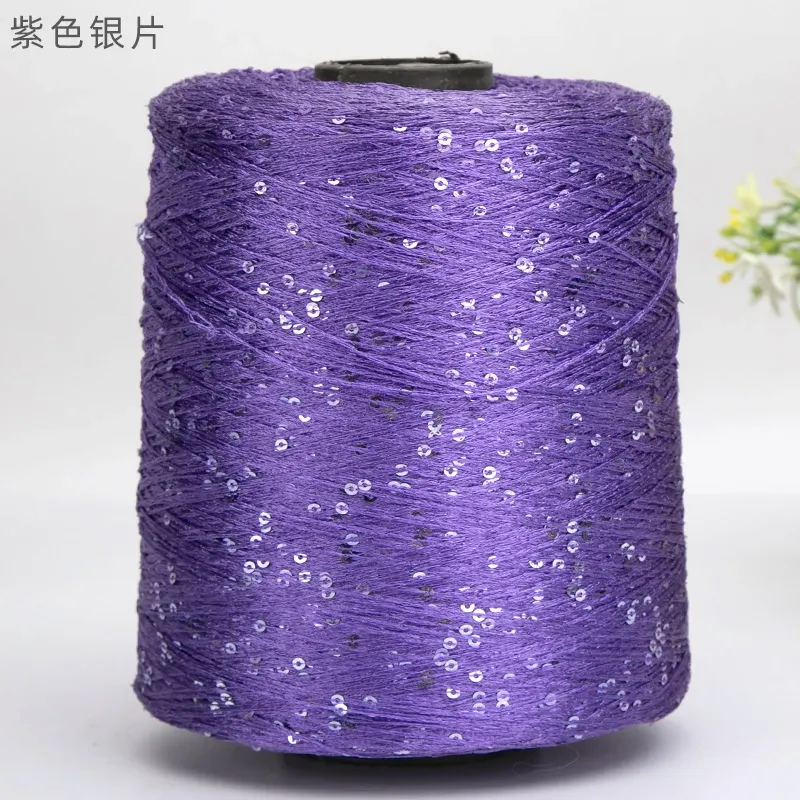 500G Summer Glitter Lurex Hand Knitting Crochet Sequin Yarn Metallic ...