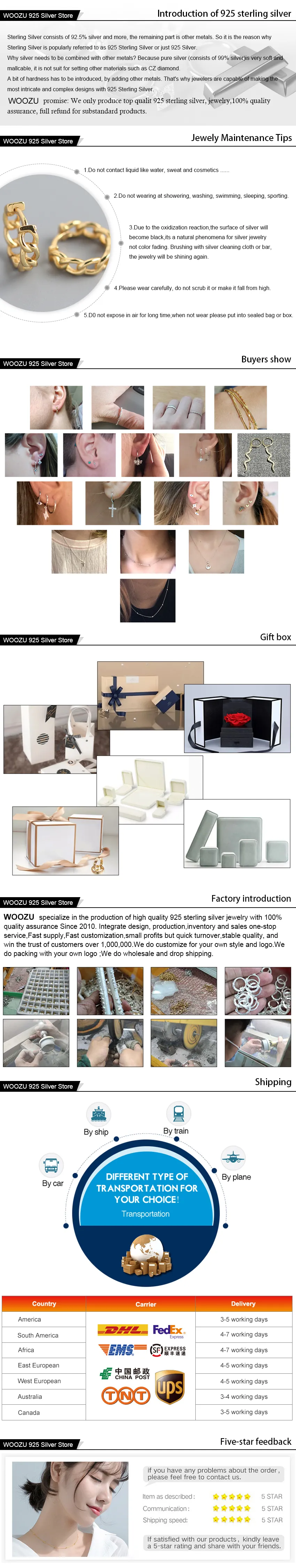 WOOZU INS 925 Sterling Silver Minimalist Leaf Huggie Earrings for Women ...