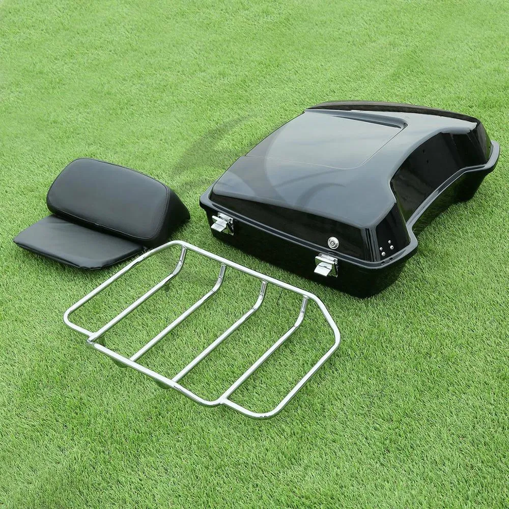 DHgate.com:Motorcycle 5.5" Razor Trunk +Top Rack & Backrest For Harley ...