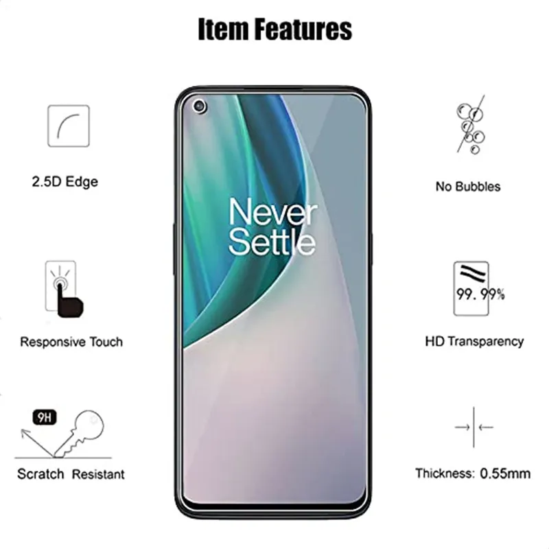 4-Pack OnePlus Screen Protector, Tempered Glass for OnePlus 9 10T 9R ...