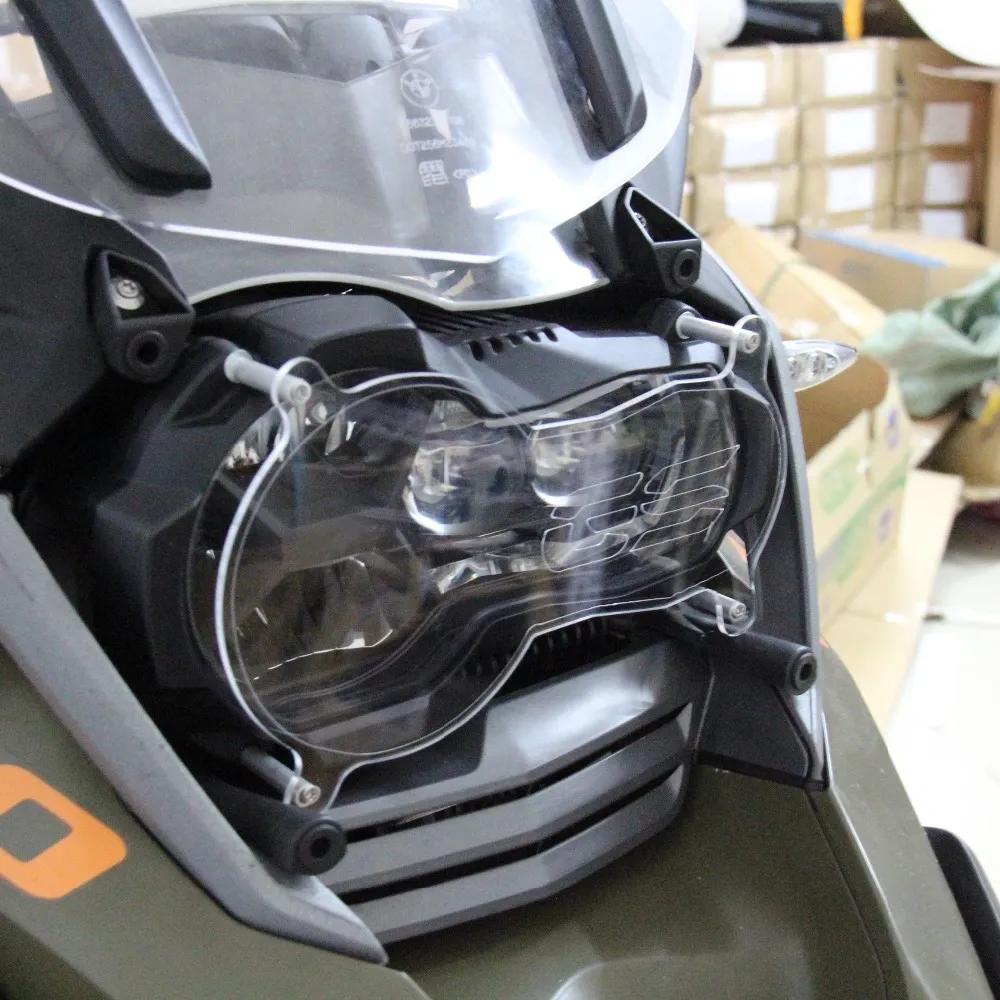 BMW R1200GS Grille Headlight Protector Guard: 2-Piece Acrylic Lens ...