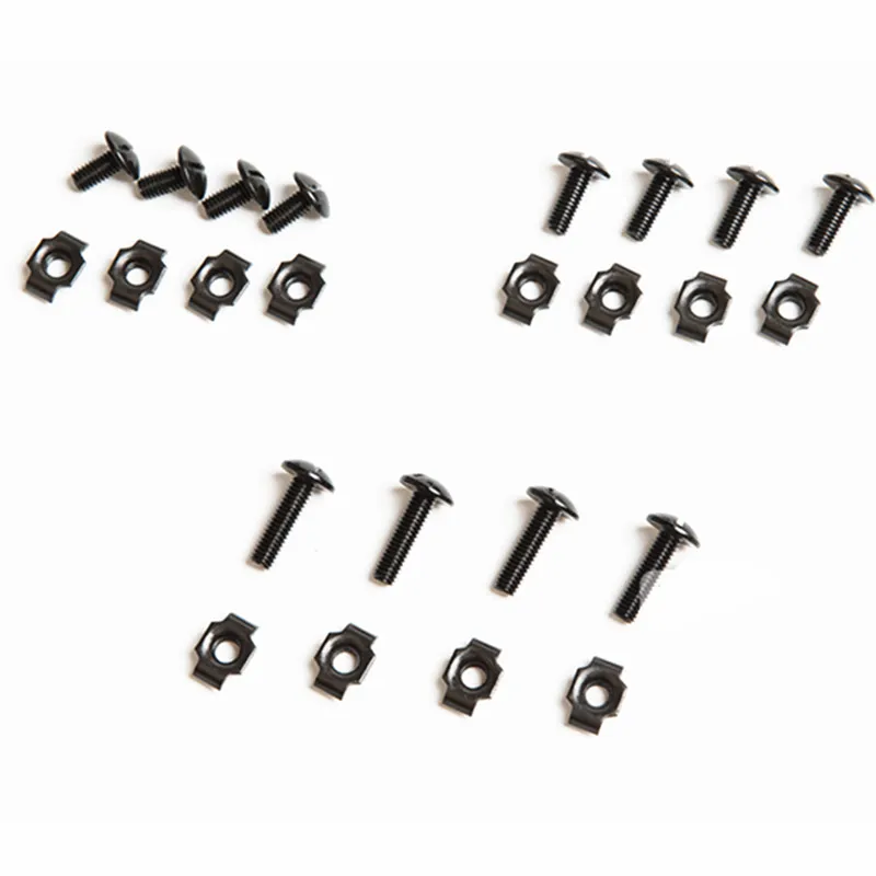 Tactical Helmet Rail Screws set out with Fixed Bolts and Nuts for ...