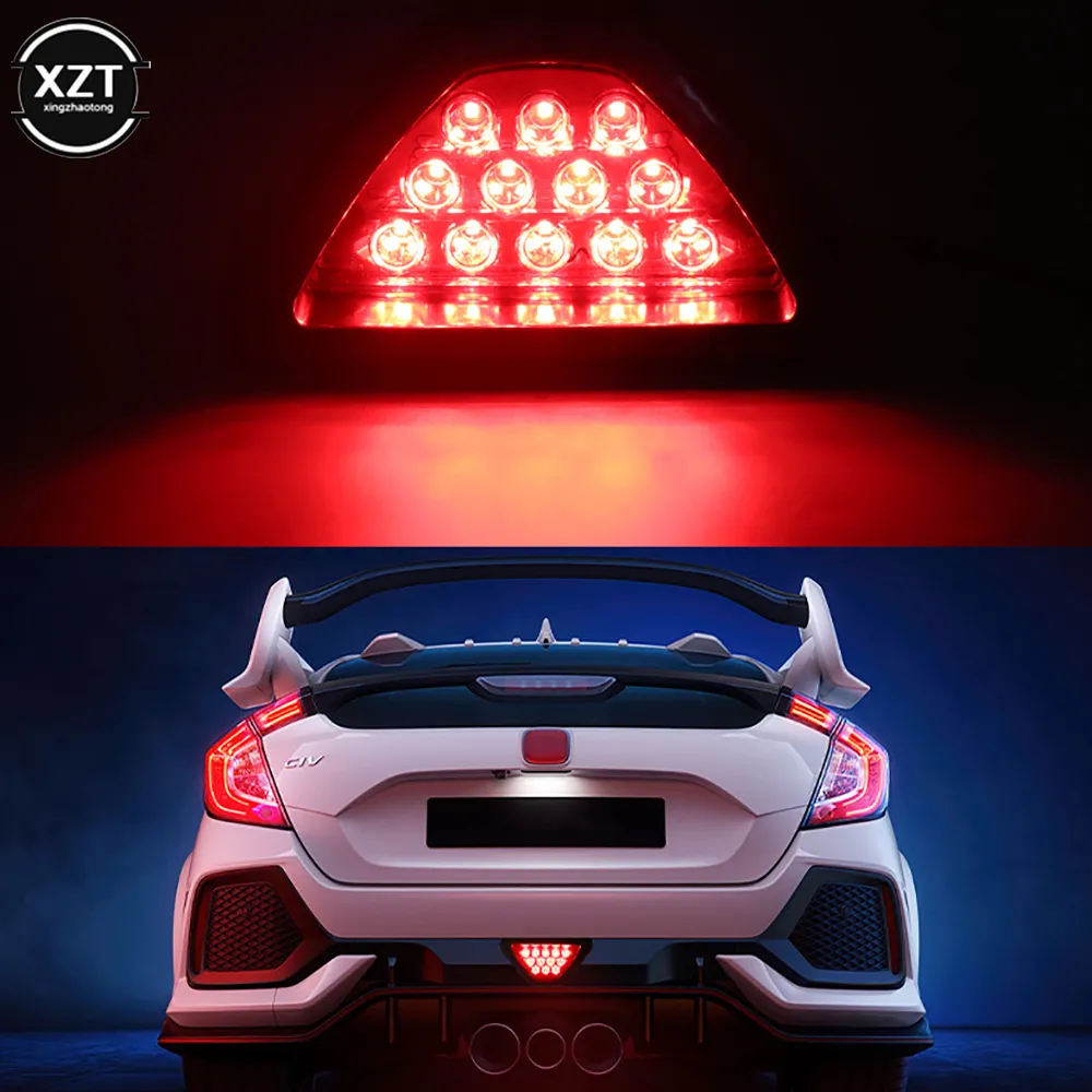 12 LED Universal F1 Style DRL Red Rear Tail Brake Stop Light for Cars ...