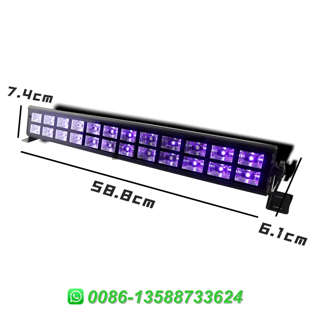 Ultraviolet Fluorescent Wall Washer - Double Row DJ Disco UV Light for ...