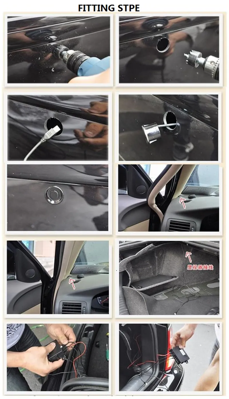 3 in LCD Sensor Reversing Radar Detector Parking Assistance Alarm ...