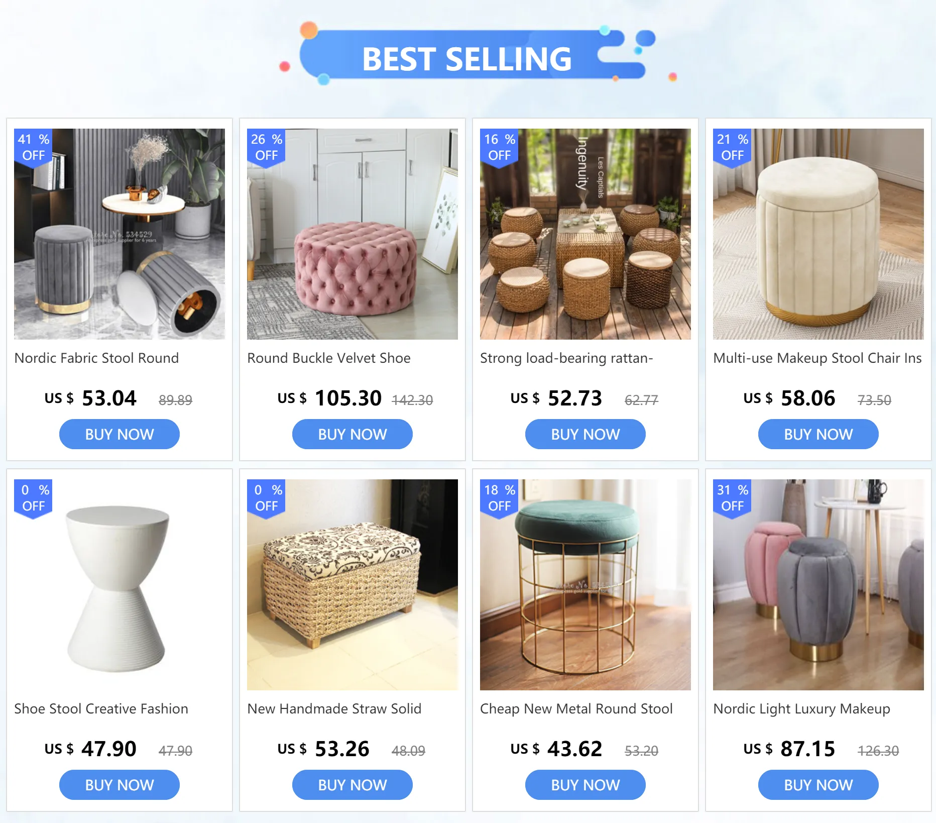 Light Luxury Simple Vanity Chair, Dressing Room Sofa Stool, Creative ...