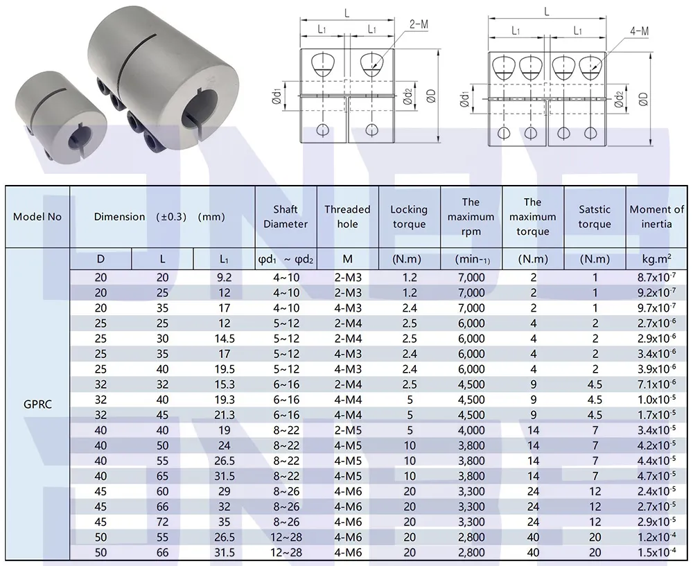 Rigid Shaft clamp coupler Stepper Servo Motor Coupling for 3D Printers ...