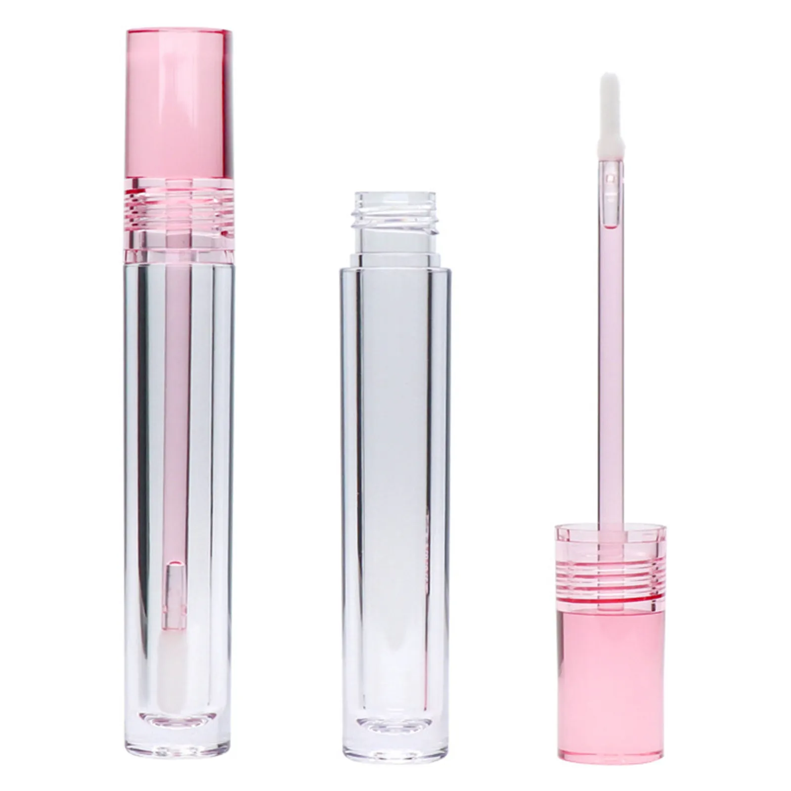 Clear 7.8ml Mini Round Plastic Lip Gloss Tubes with Stoppers for DIY ...