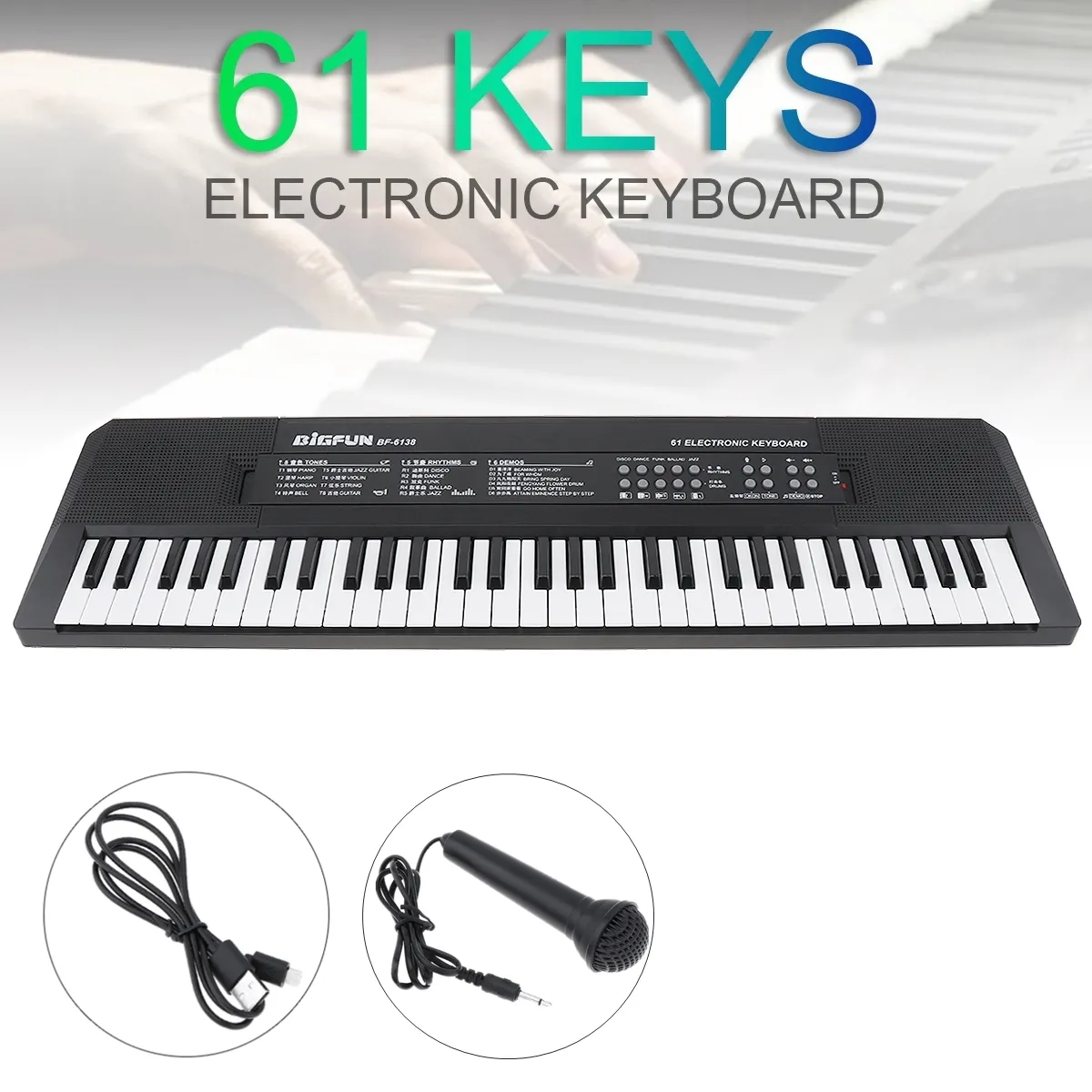 DHgate.com:"Electric Keyboard Piano: 61-Key USB Digital Music Keyboard ...