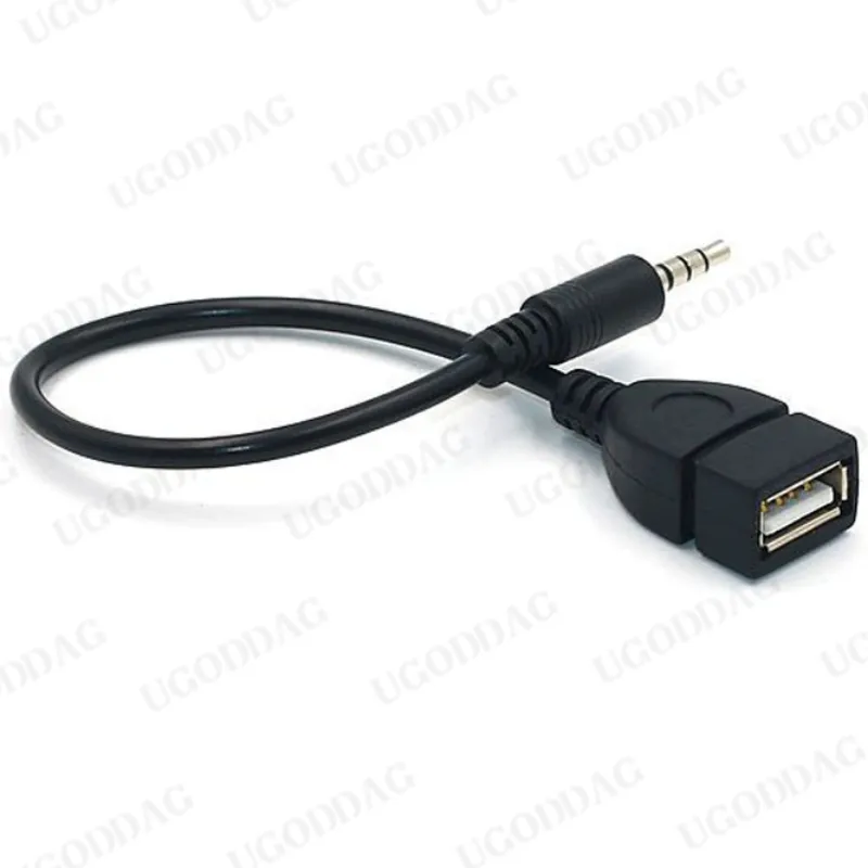 Car Audio 3.5mm AUX to USB Adapter Cable for MP3 Players - Plug & Play ...