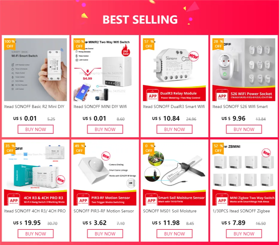 DHgate.com:SONOFF RFR2 ETL DIY Smart WiFi Switch with Timer Function, e ...