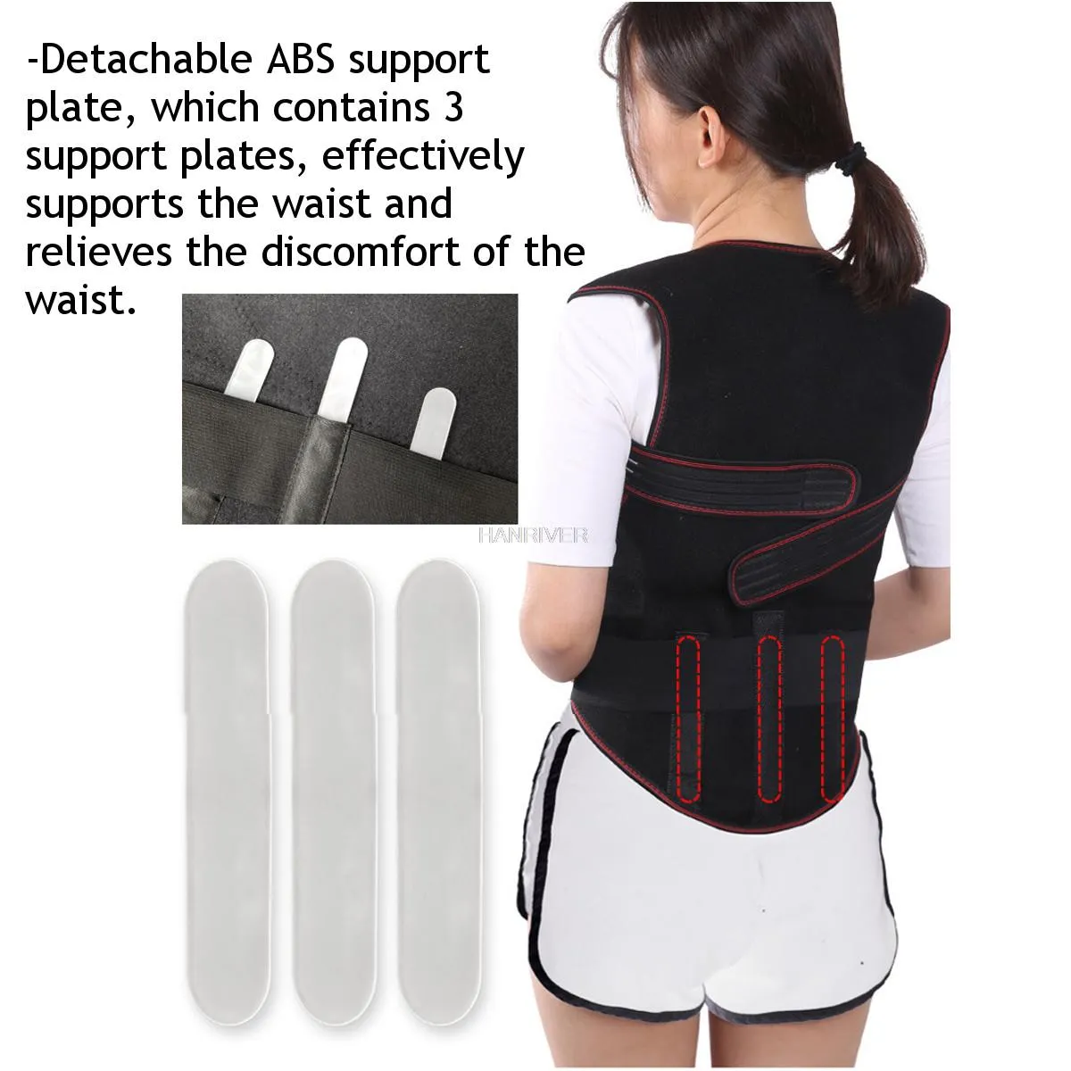 Tourmaline Self-Heating Magnetic Therapy Waist Support Belt Vest for ...