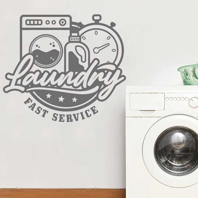 Laundry Room Vinyl Wall Decals - Cute Laundry Decor, Dry Cleaner Signs ...