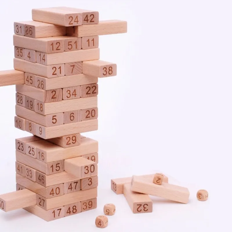 Beech Wood Stacking Blocks - ful Digital High-Rise Building Blocks for ...