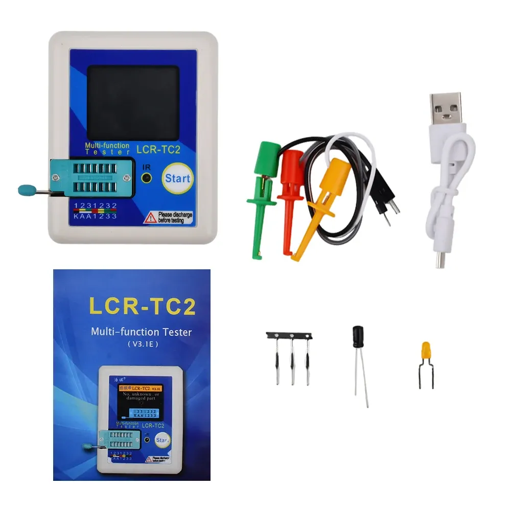 DHgate.com:LCR-TC1/T2 LCR-T4/T7/T9 TC-T7-H Transistor Tester Multimeter ...
