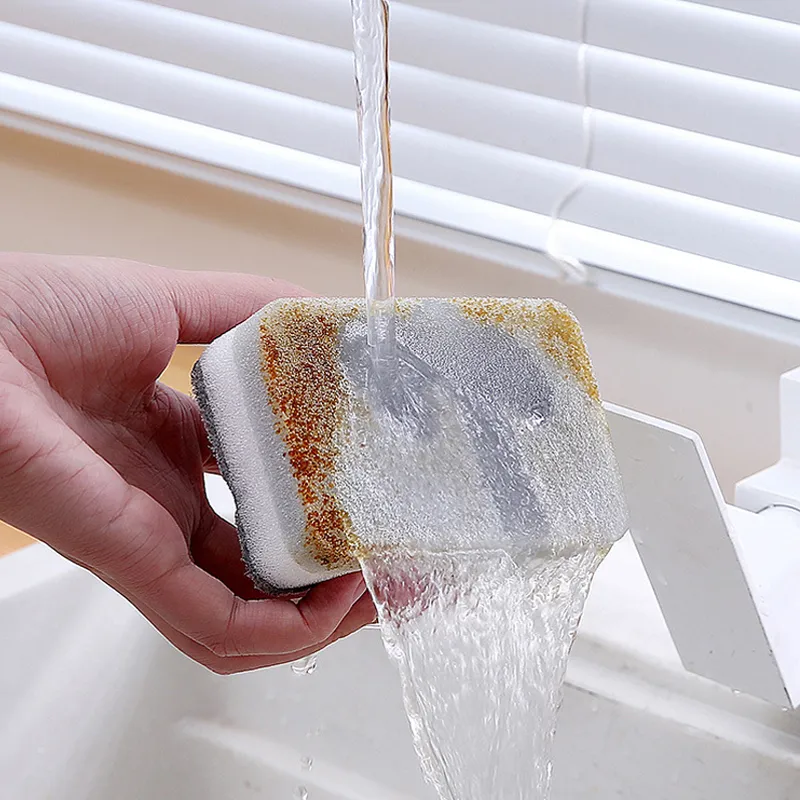 5-Pack Double Sided Sponge Scouring Pads - Heavy Duty Kitchen Cleaning ...